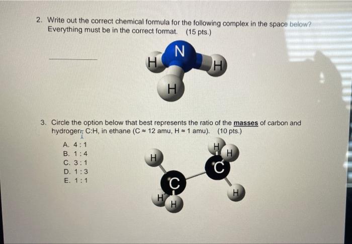 Solved Write out the correct chemical formula for the | Chegg.com