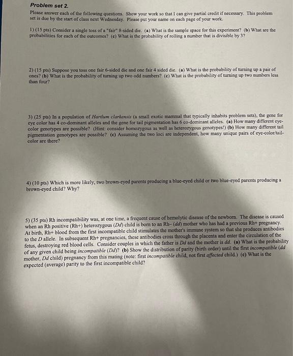 Solved Problem set 2. Please answer each of the following | Chegg.com