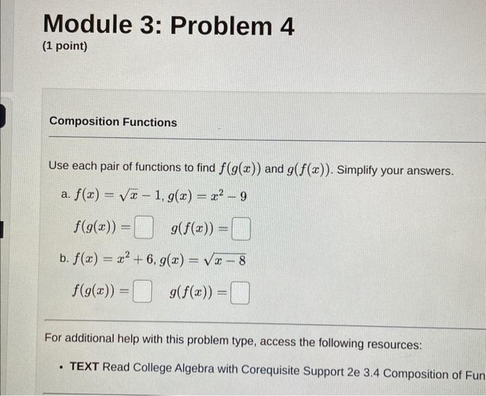 Solved Module 3 Problem 4 1 Point Composition Functions