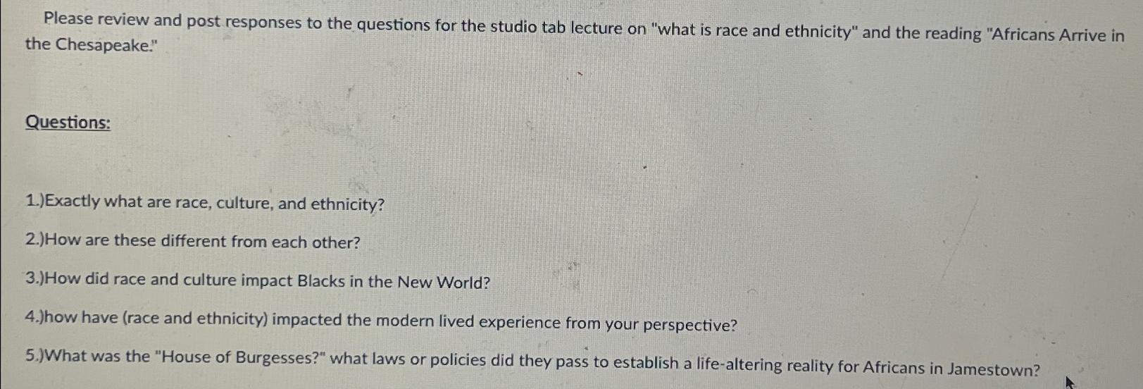 Solved Please review and post responses to the questions for | Chegg.com