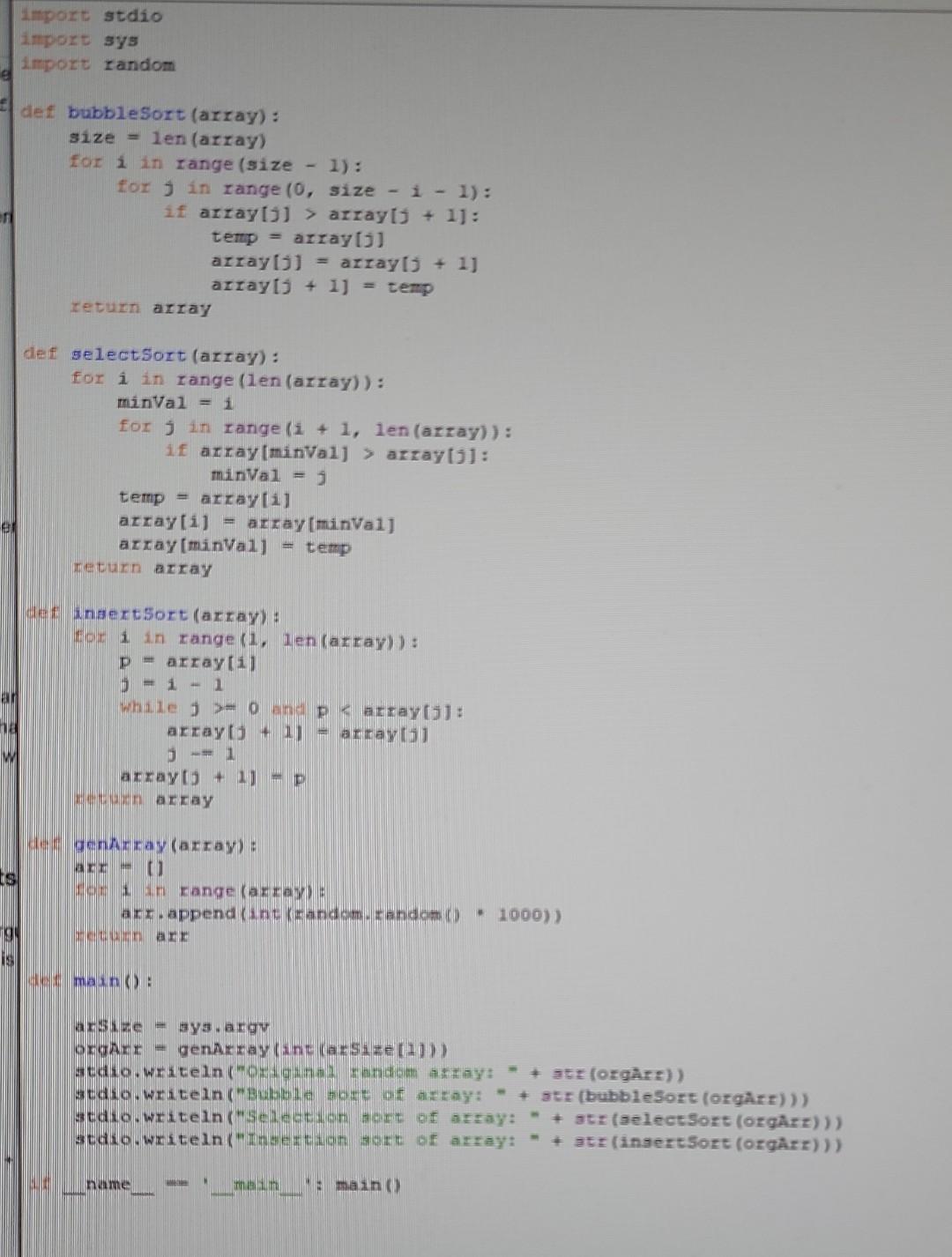 Solved Is Kin Import Stdio Import Sys Import Random Def