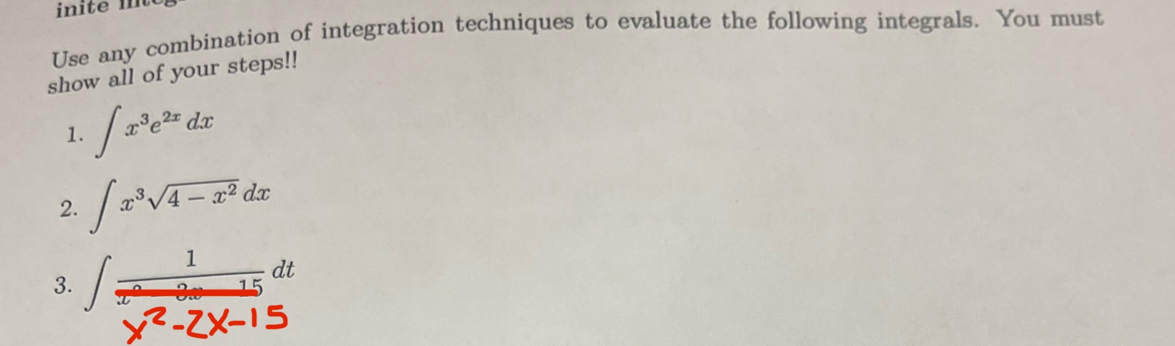 Solved Use any combination of integration techniques to | Chegg.com