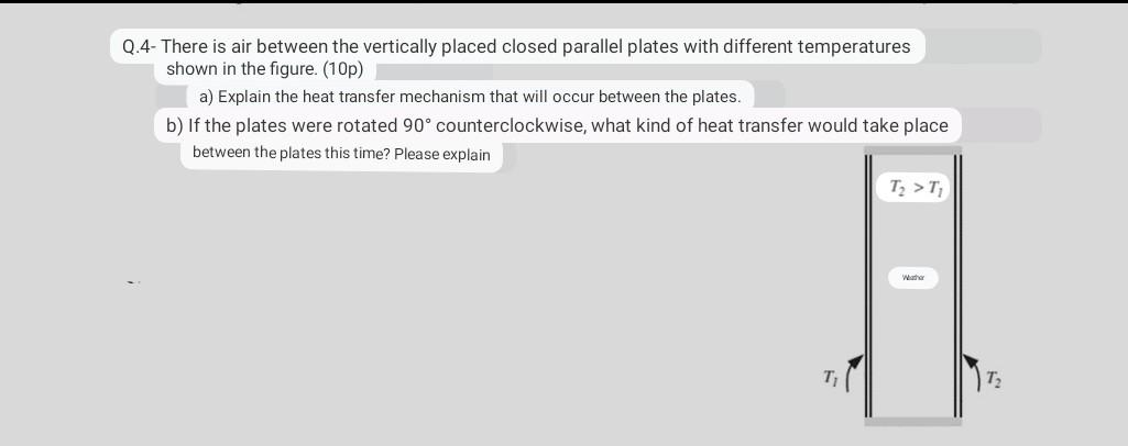 Solved Q.4- There is air between the vertically placed | Chegg.com