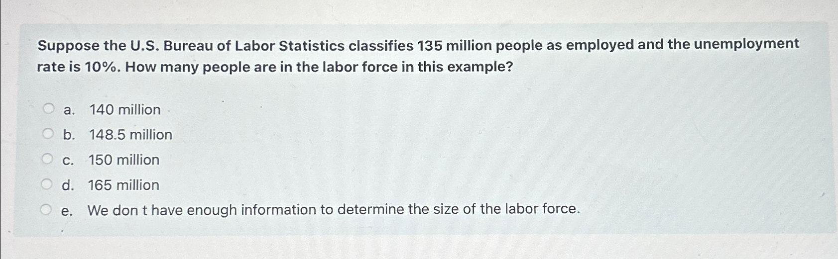 Solved Suppose the U.S. ﻿Bureau of Labor Statistics | Chegg.com