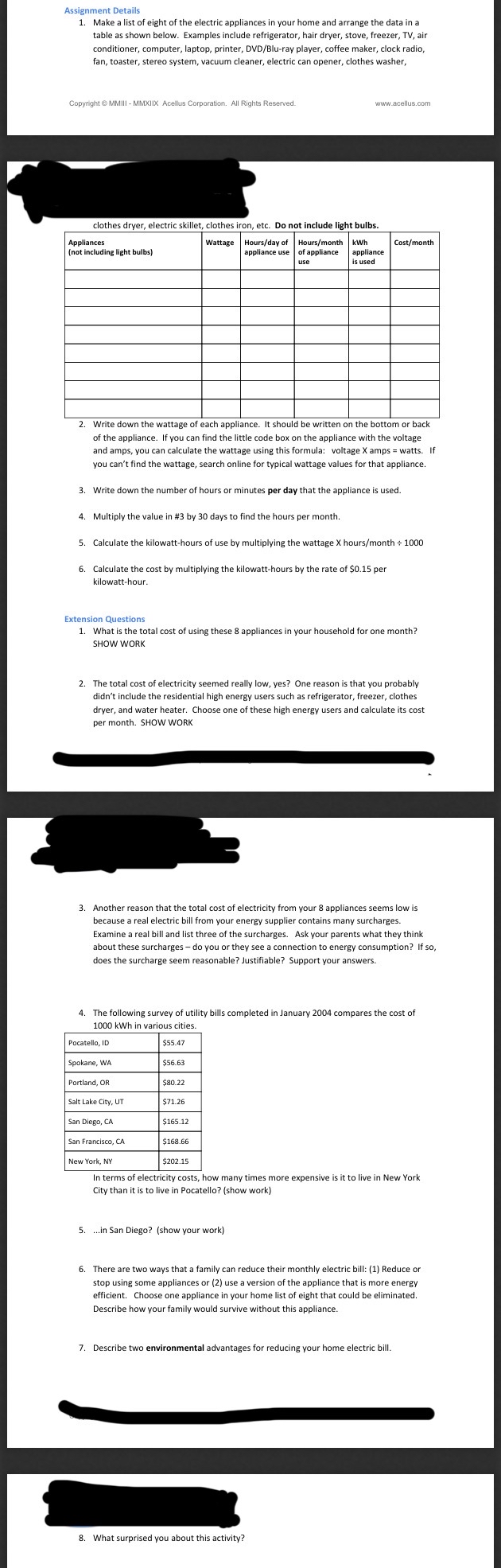 Solved Make a list follwoing the assignment details below | Chegg.com