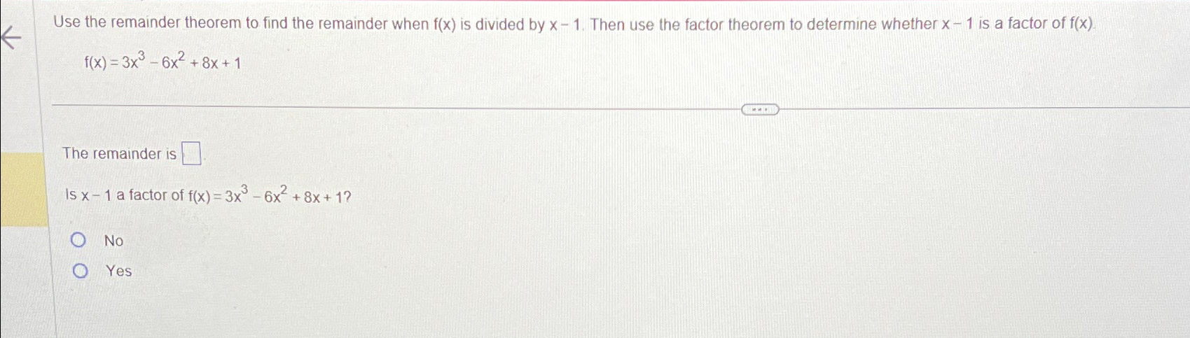 Solved Use the remainder theorem to find the remainder when | Chegg.com