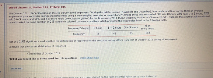 Solved 8th-ed Chapter 11, Section 11.2. Problem 015 The | Chegg.com