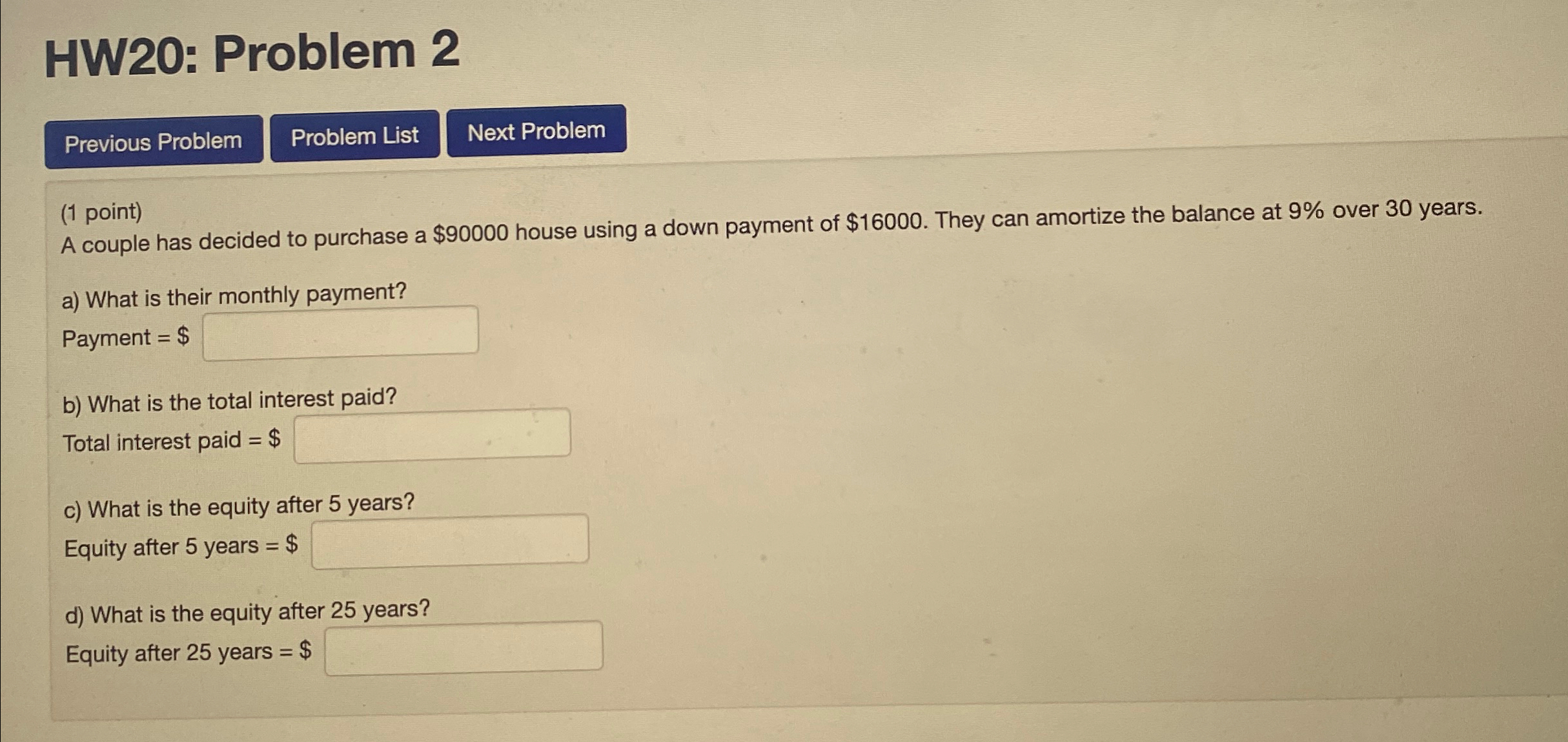 Solved HW20: Problem 2(1 ﻿point)A couple has decided to | Chegg.com