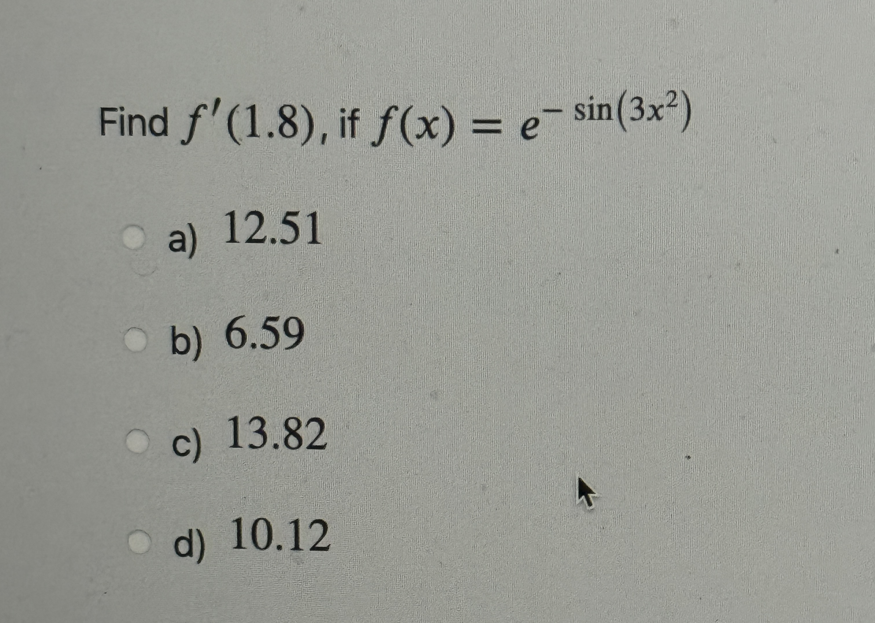 Solved Find f'(1.8), ﻿if | Chegg.com