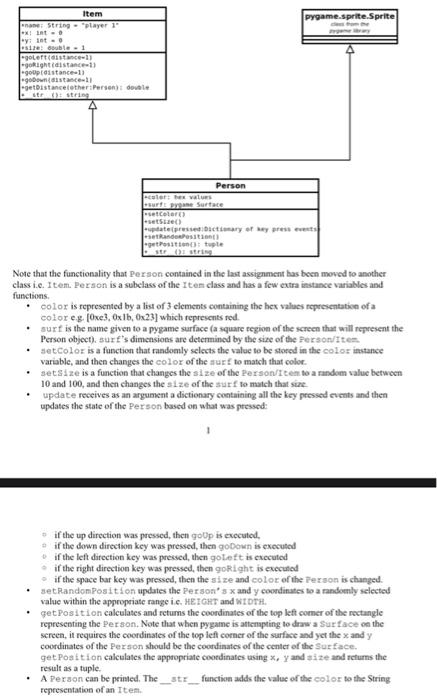 Solved Note that the functionality that Person contained in | Chegg.com