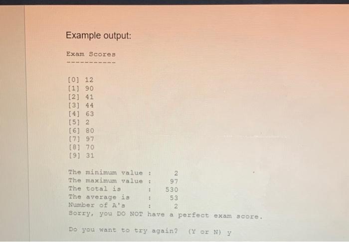 CSC100AA and CI5162AB Chapter 8 : Arrays Ch 8 Program | Chegg.com