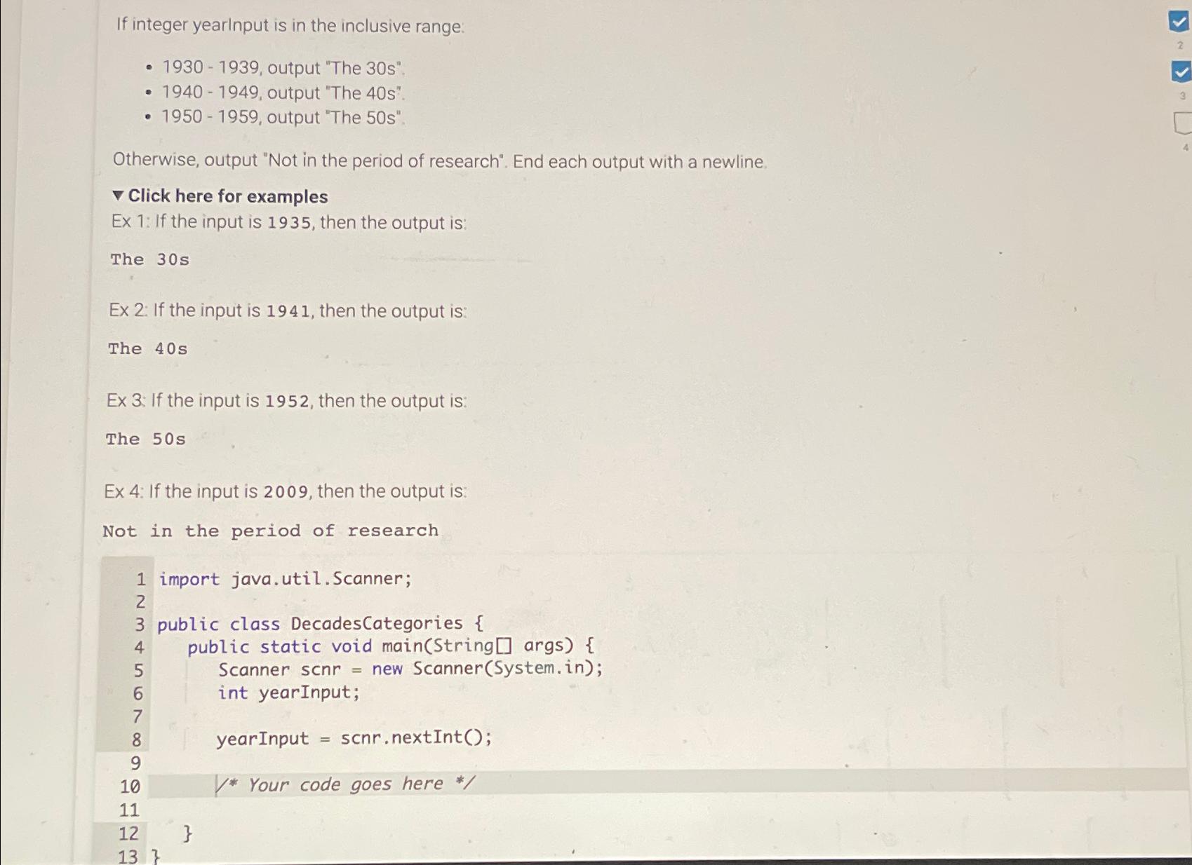 Solved If integer yearlnput is in the inclusive | Chegg.com