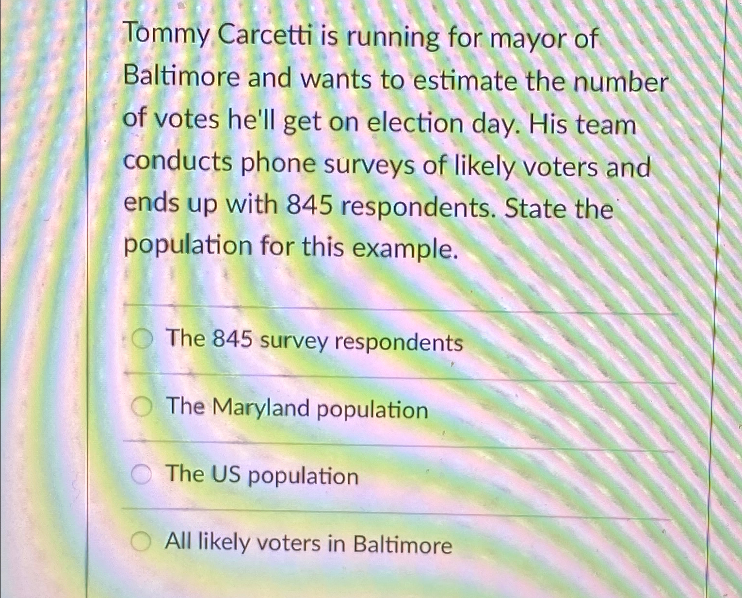 Solved Tommy Carcetti is running for mayor of Baltimore and | Chegg.com