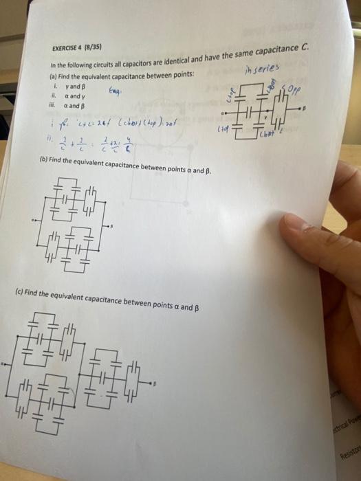 Solved In the following circuits all capacitors are | Chegg.com