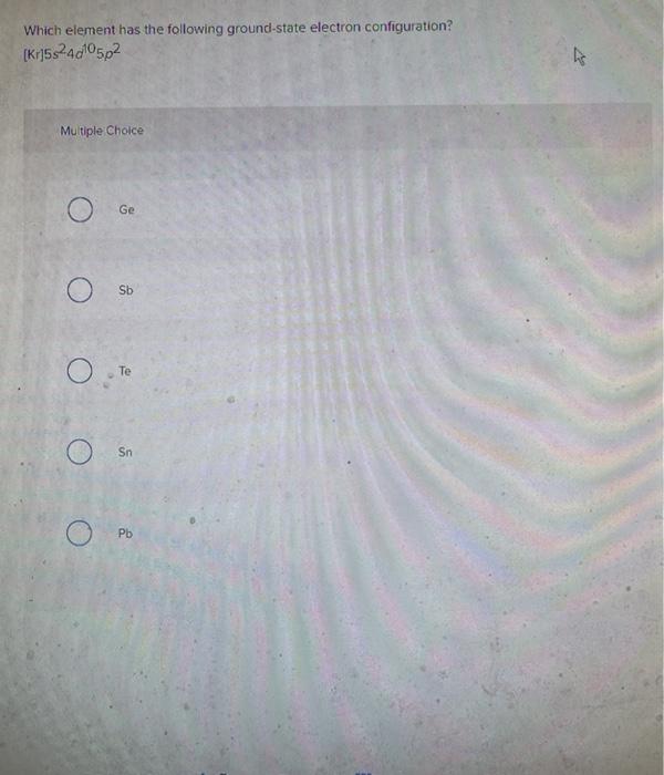 Solved Which element has the following ground-state electron | Chegg.com