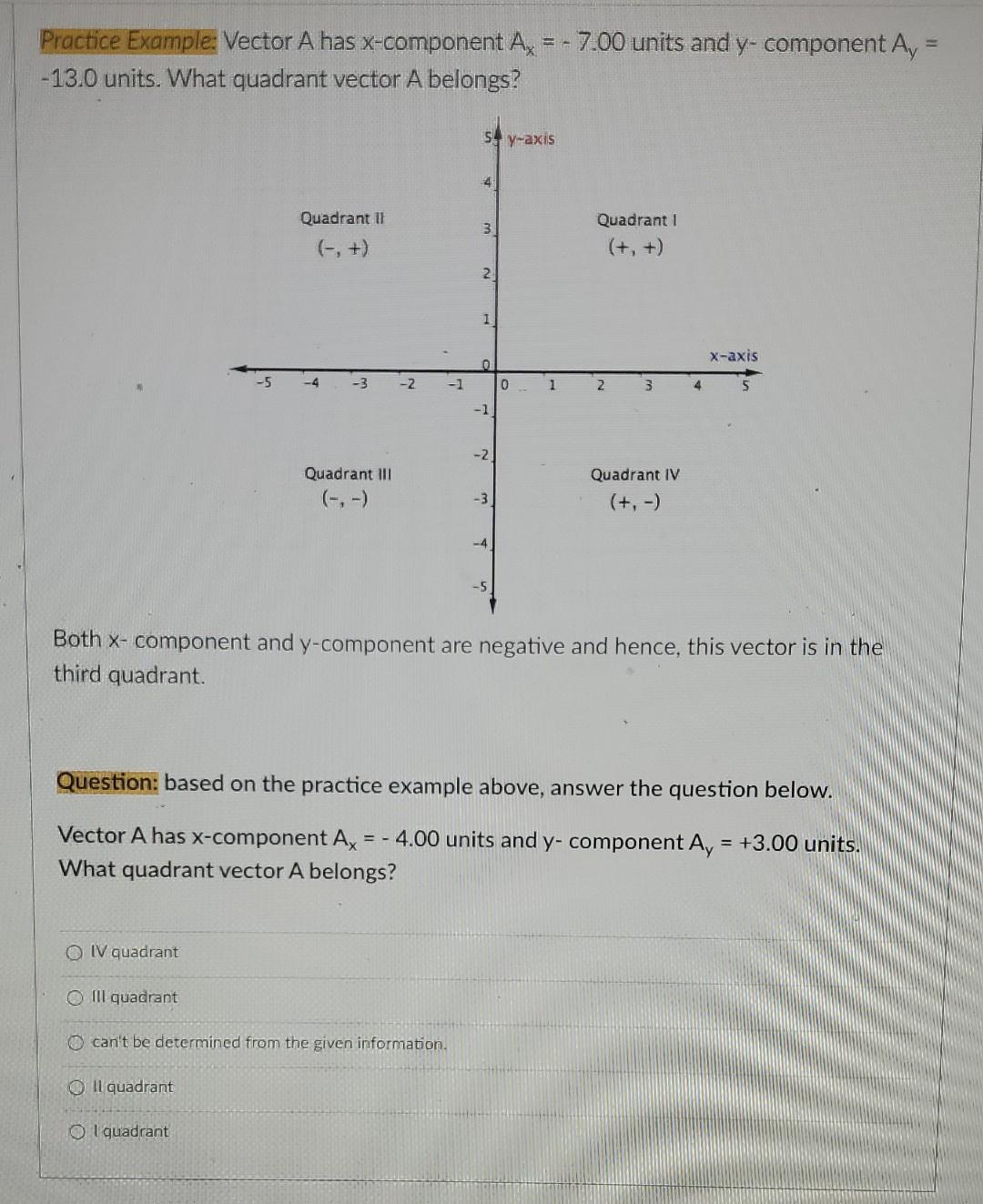 Solved Practice Example: Vector A has x-component Ax=−7.00 | Chegg.com