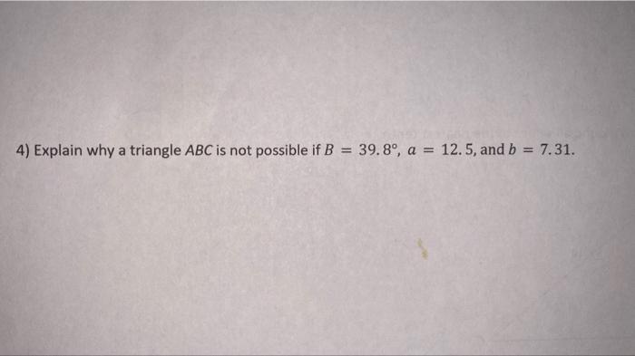 Solved 2) Solve the triangle below. Round all values to the | Chegg.com