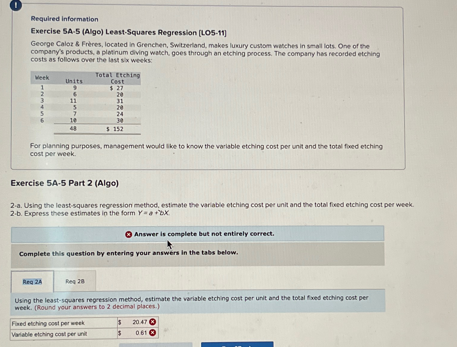 Solved 1Required informationExercise 5A-5 (Algo) | Chegg.com
