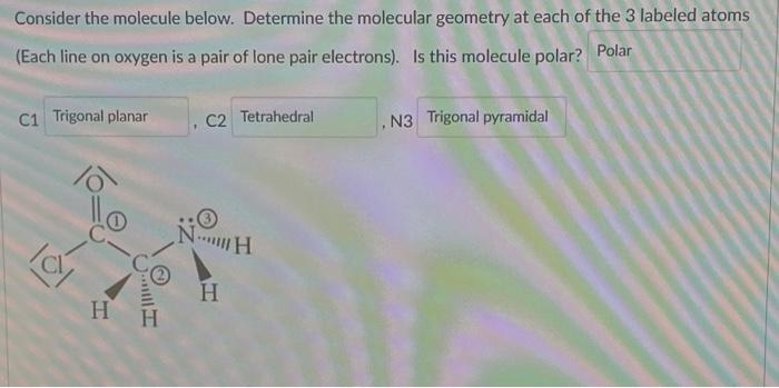 Solved Consider the molecule below. Determine the molecular | Chegg.com