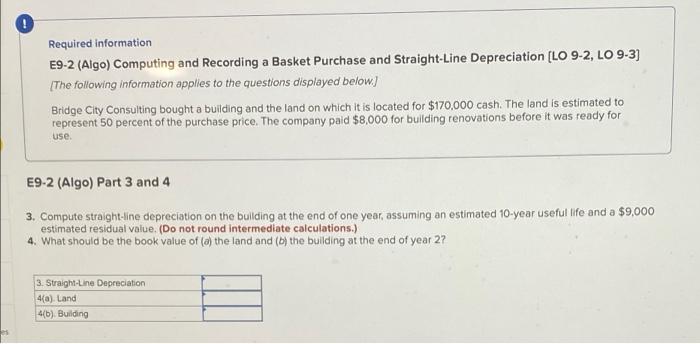 Solved Required information E9-2 (Algo) Computing and | Chegg.com