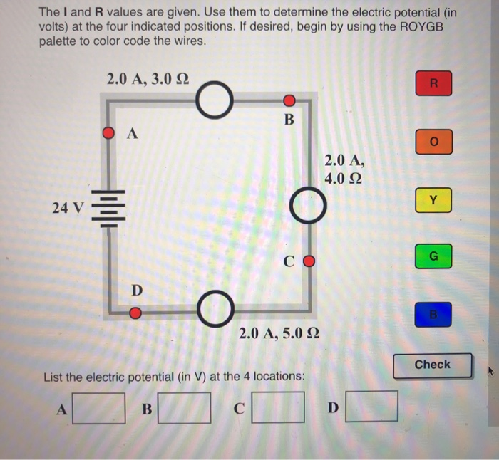 Solved The I and R values are given. Use them to determine | Chegg.com
