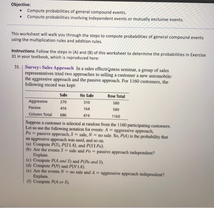 Solved Objective: Compute probabilities of general compound | Chegg.com