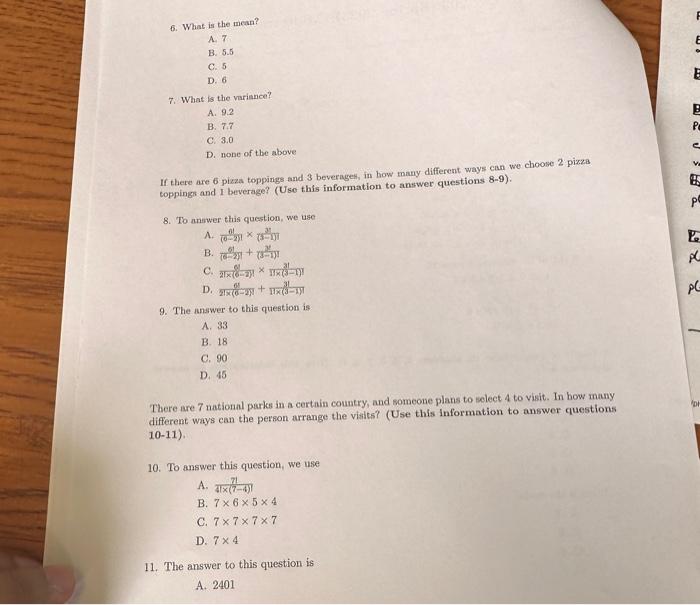 Solved Instructions: For eoch multiple choice question, | Chegg.com