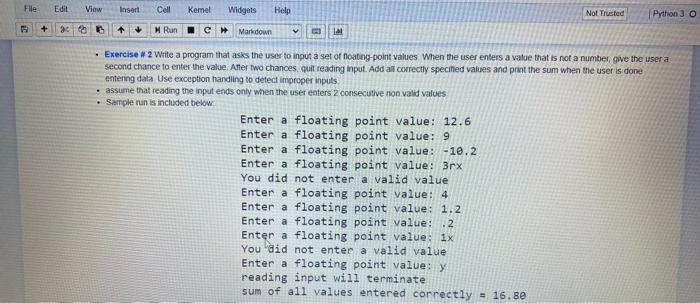 Solved Fle Edit View Insert Cell Kemel Widgets Help Not 