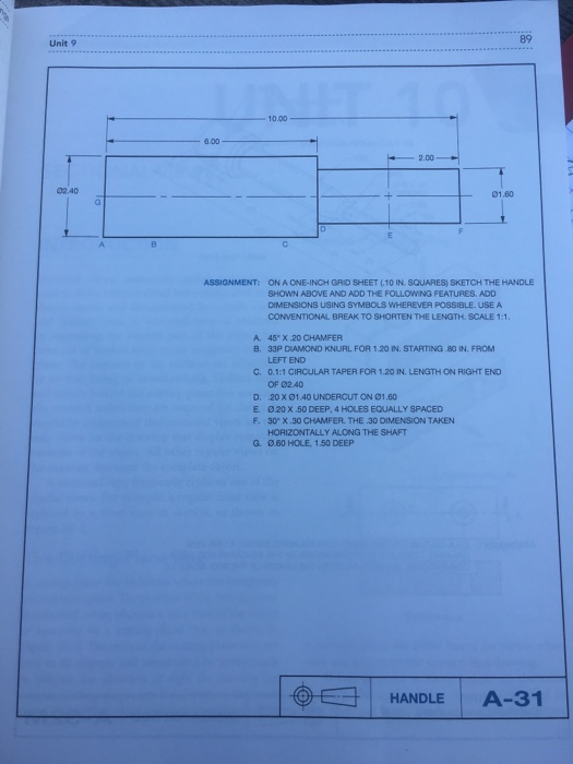 Solved 02.40 ASSIGNMENT: ON A ONE-INCH GRID SHEET 10 IN. | Chegg.com