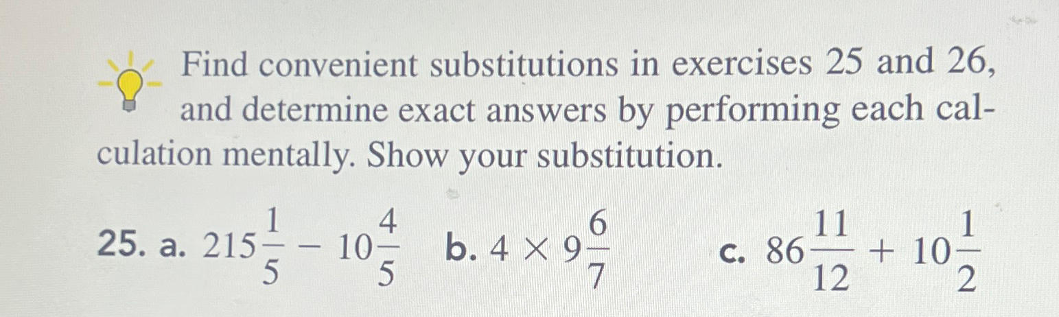 Solved Find convenient substitutions in exercises 25 ﻿and | Chegg.com