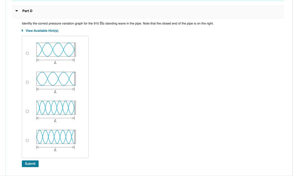 Part DIdentify the correct pressure variation graph | Chegg.com