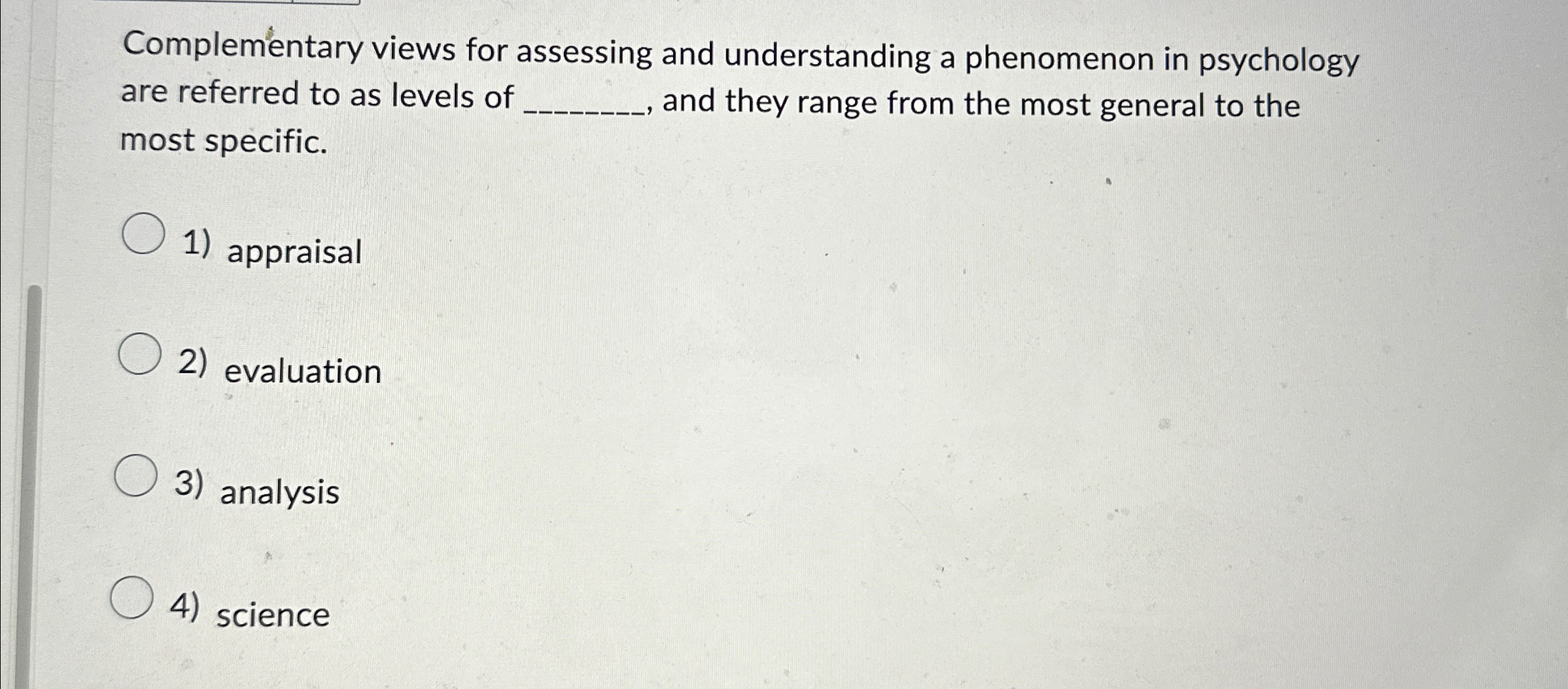Solved Complementary views for assessing and understanding a | Chegg.com