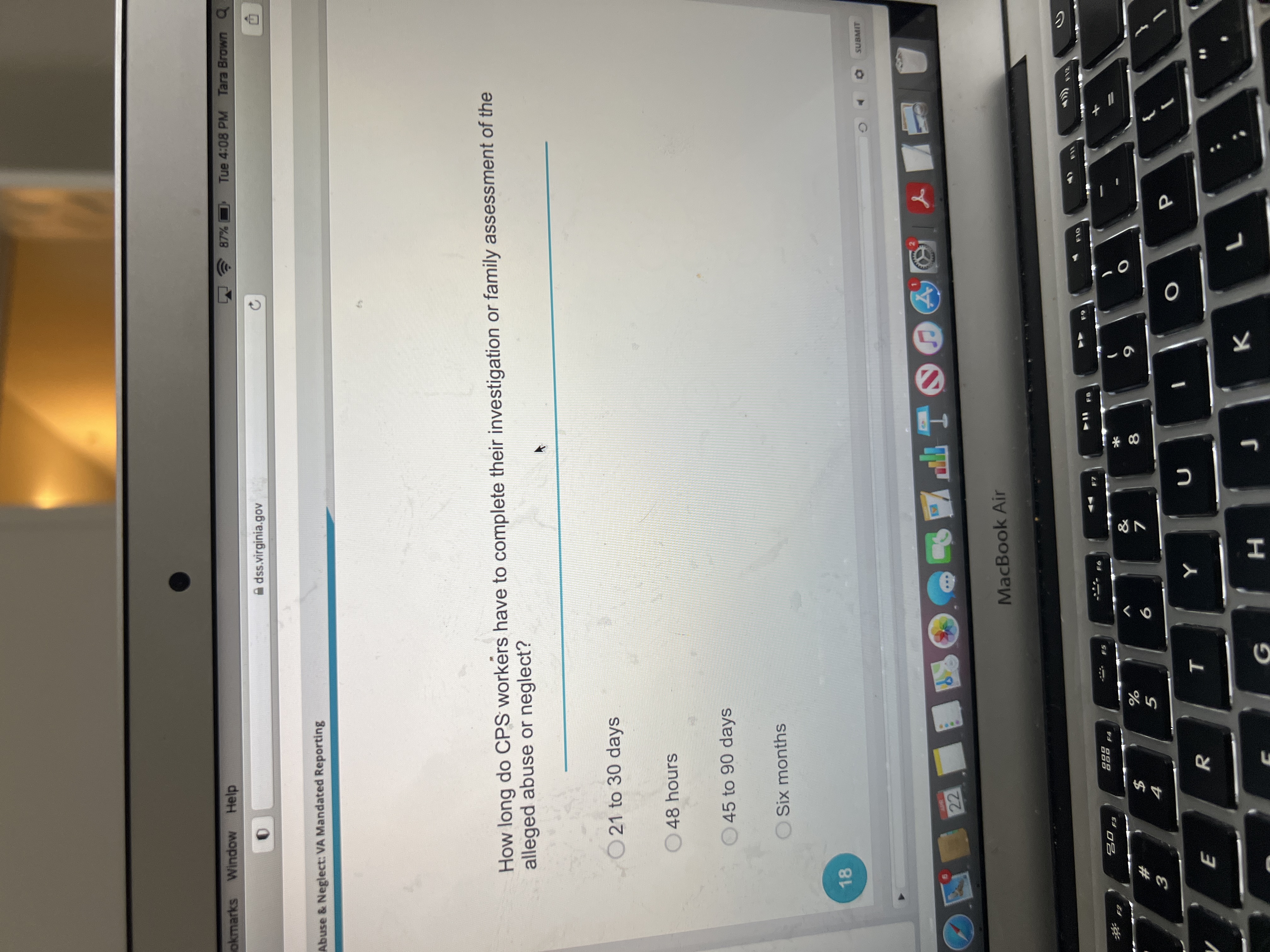 Solved How long do CPS workers have to complete their | Chegg.com