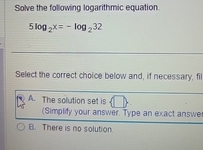 Solved Solve the following logarithmic | Chegg.com
