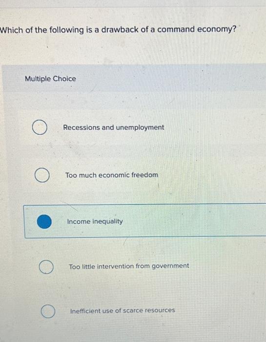 Solved Which of the following is a drawback of a command | Chegg.com