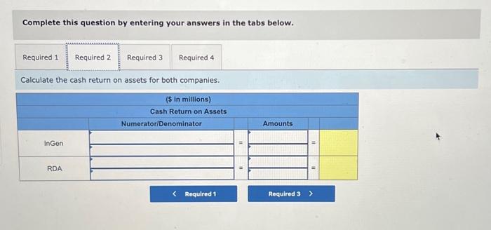 Solved International Genetic Technologies (inGen) and The | Chegg.com