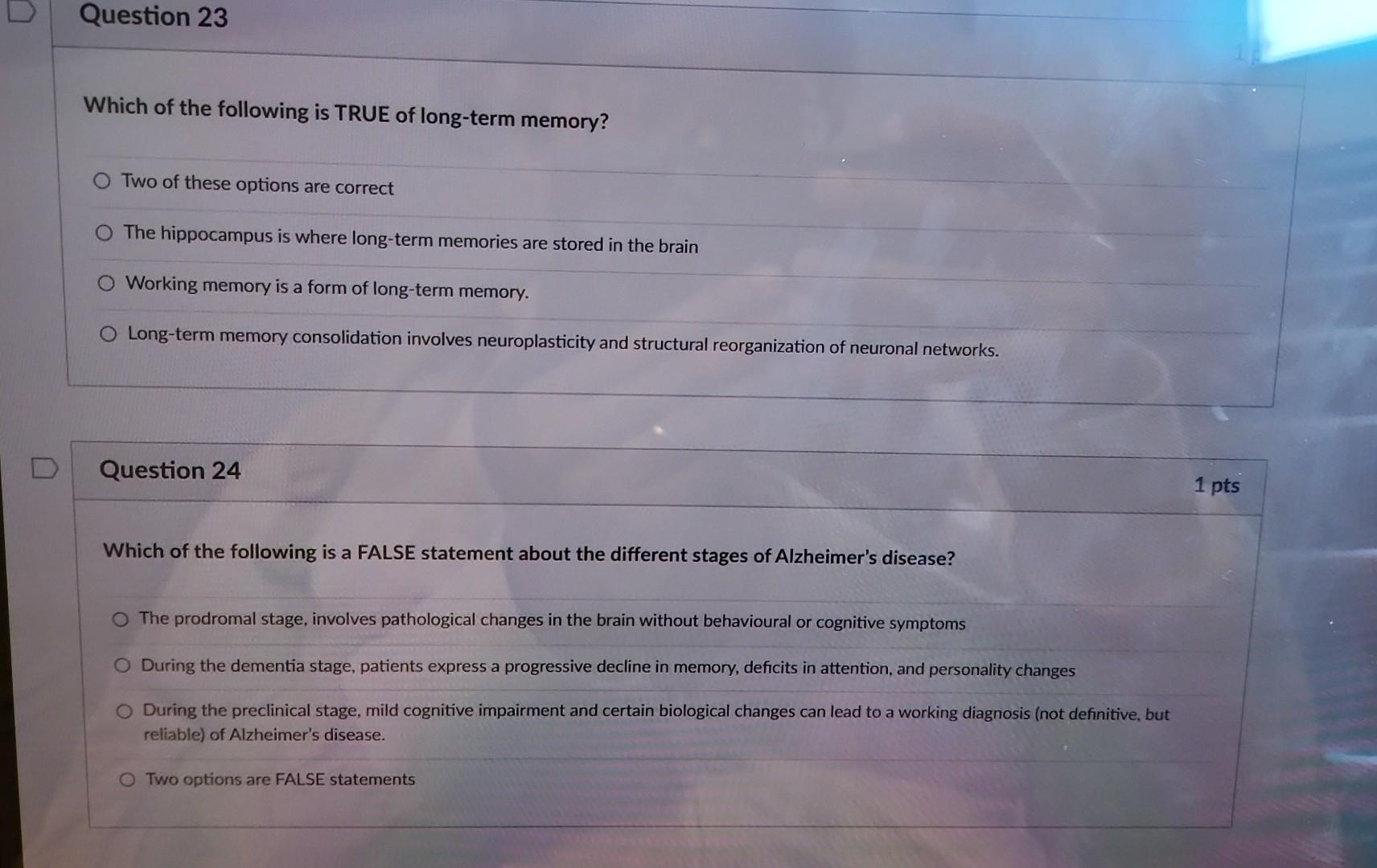 Solved Which of the following is TRUE of long-term memory? | Chegg.com