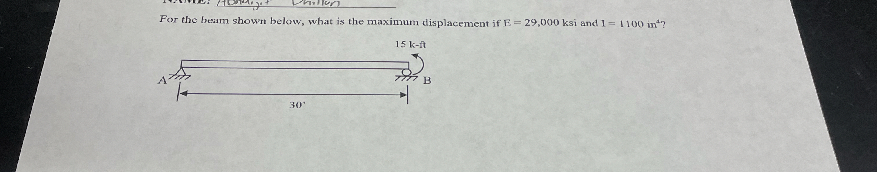 Solved For the beam shown below, what is the maximum | Chegg.com