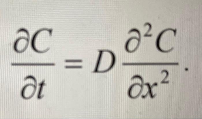 Solved one dimensional diffusion equation: the solution to | Chegg.com