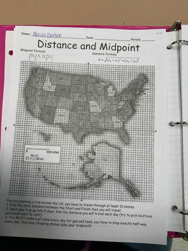 Solved Name: Previa Darber Date: Period: Distance and | Chegg.com