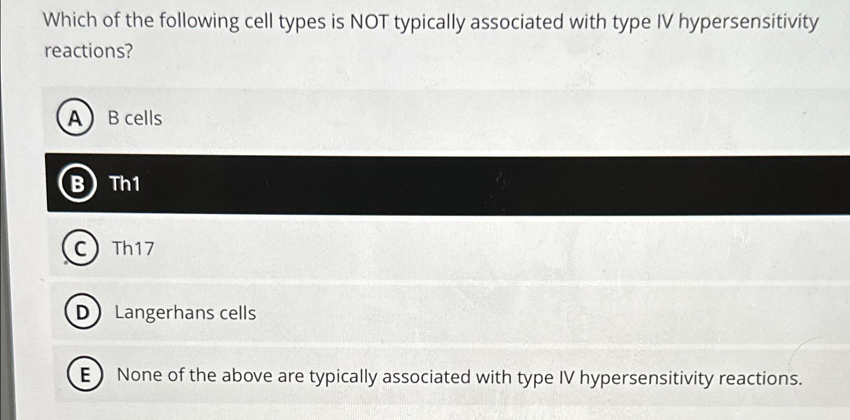 Solved Which of the following cell types is NOT typically | Chegg.com