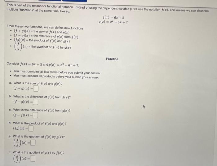 Solved This Is Part Of The Reason For Functional Notation