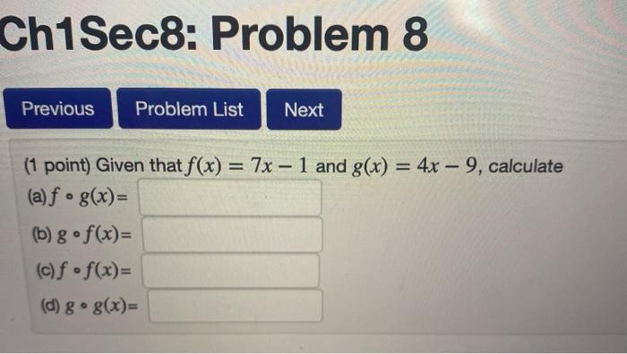 Solved Ch 1 Sec8: Problem 8 Previous Problem List Next (1 | Chegg.com