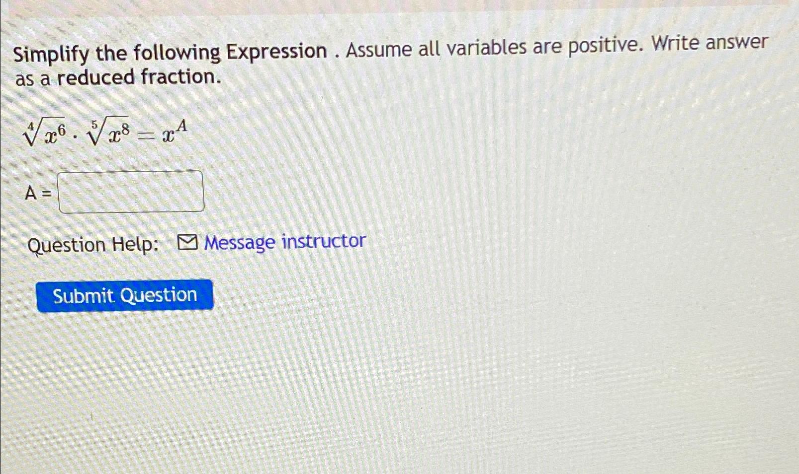 Solved Simplify the following Expression . ﻿Assume all | Chegg.com