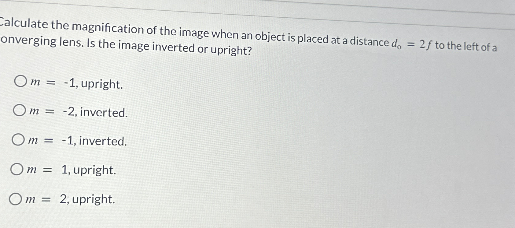 Solved Falculate the magnification of the image when an | Chegg.com