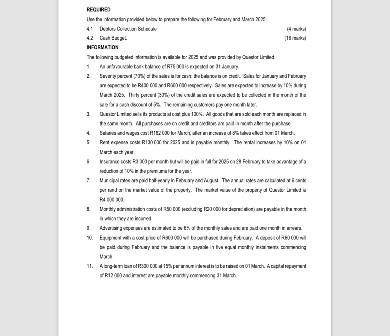 Solved REQUIREDUse the information provided below to prepare | Chegg.com