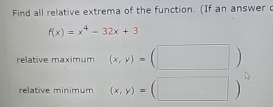 Solved Find all relative extrema of the function. (If an | Chegg.com