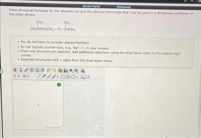 Solved Draw structural formulas for the alkoxide ion and the | Chegg.com