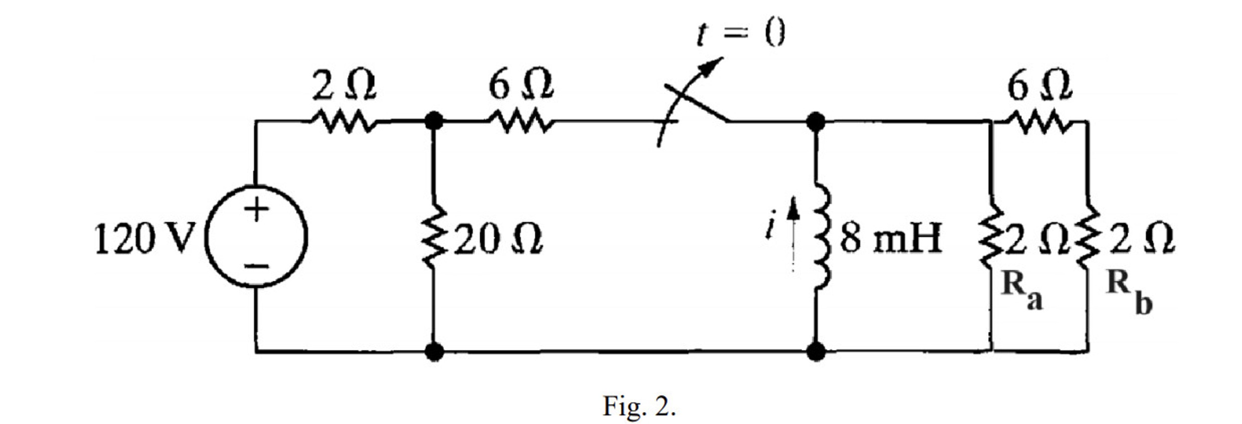 Solved Problem 2 (80 ﻿pts): The switch in the circuit shown | Chegg.com