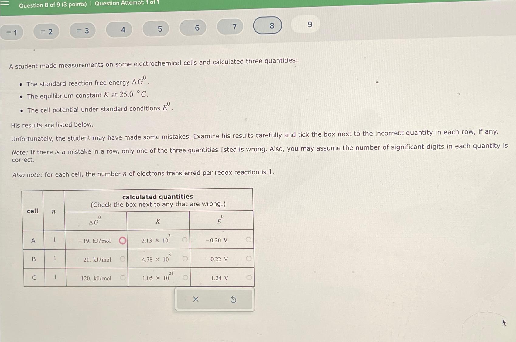 Solved Question 8 ﻿of 9 (3 ﻿points) ﻿I Question Attempt: 1 | Chegg.com